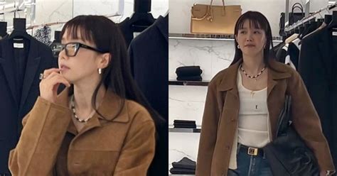 채정안 연말 뭐 입지 앞머리 싹뚝 더 어려진 걸크러시 재킷 쇼핑룩 패션엔