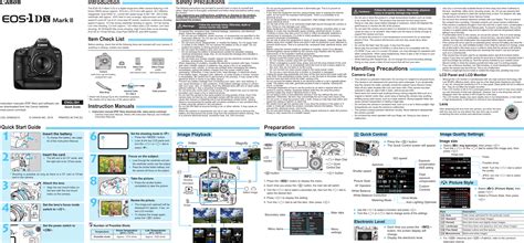 Canon EOS Dx Mark II Quick Start Guide D X QRG EN