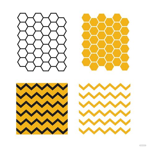 Bee Pattern Vector In Illustrator Svg  Eps Png Download