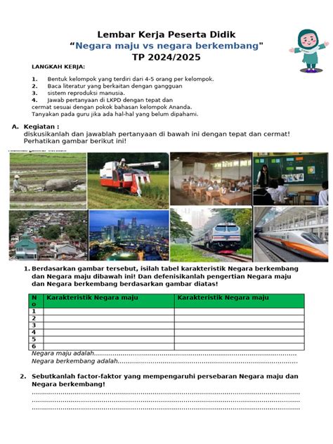 LKPD Negara Maju Dan Negara Berkembang | PDF