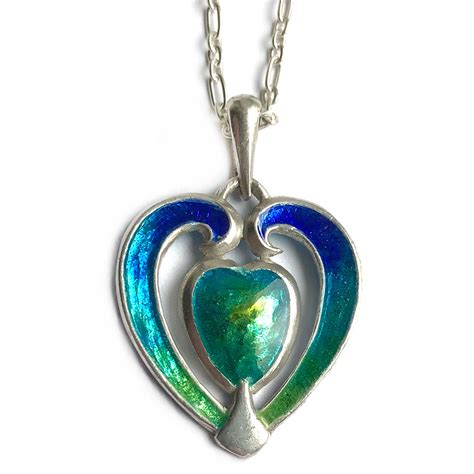Art Nouveau Silver Enamel Pendant By William Hair Haseler Gm2663