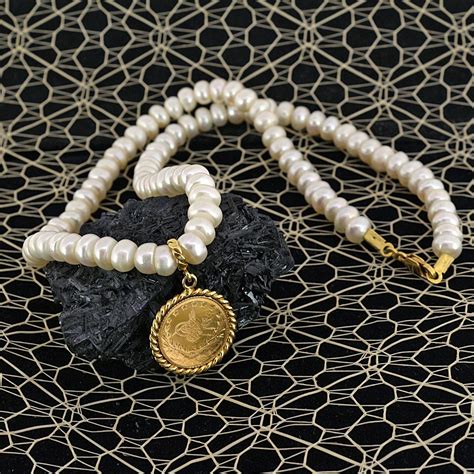 Reşat Çeyrek Liralı İnci KolyeÖzel Tasarım Kolye Modelleri