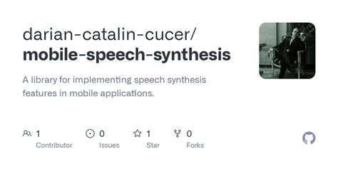 Github Darian Catalin Cucer Mobile Speech Synthesis A Library For