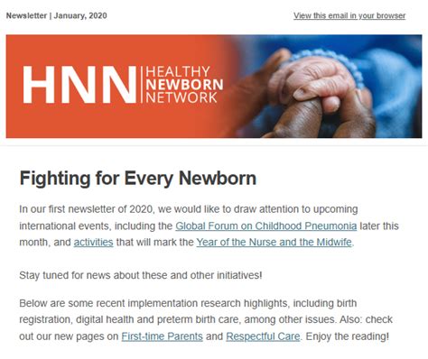 Healthy Newborn Network Addressing Critical Knowledge Gaps In Newborn