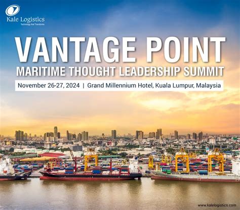 Kale Logistics Solutions On Linkedin Maritimesummit