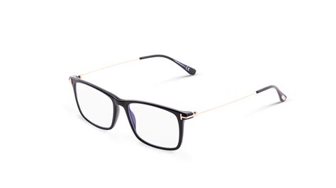 Tom Ford Men Square Shiny Black Eyeglass