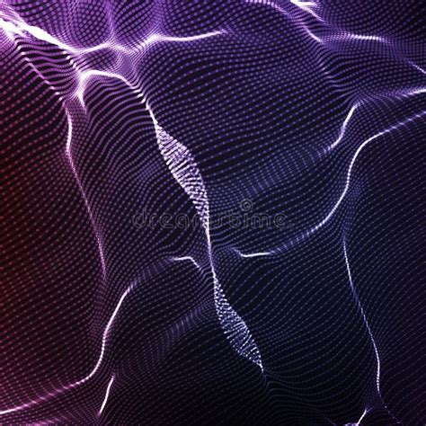 Abstract Vector Violet Wave Mesh Background Point Cloud Array Chaotic