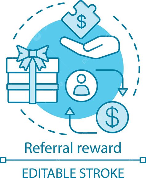 Referral Reward Icon For Marketing Strategy With Editable Stroke Vector