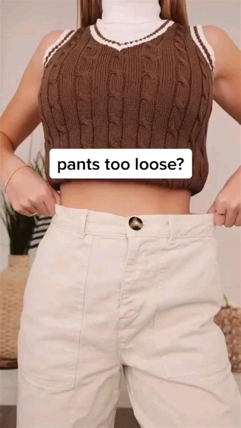 Pant Too Loose Try This🥰mk Denim Diy Clothes Denim Hacks Clothing