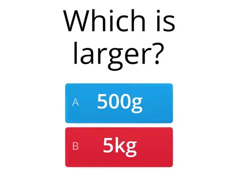 Comparing Mass Units Cuestionario