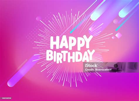 인사말 카드와 포스터와 풍선 색종이 선물 상자 생일 축 하 디자인 서식 파일에 대 한 행복 한 생일 인쇄 술 벡터 디자인