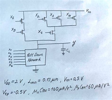 Solved Assume The Following Cmos Circuit Given With The Following Parameters After Drawing The