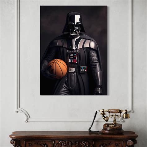 Tableau Star Wars Dark Vador Basketball Décoratif Murale Design