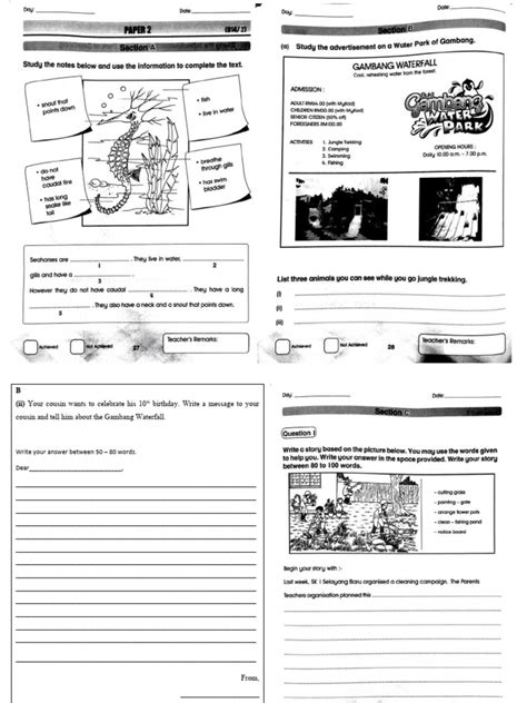 Sumatif Bahasa Inggeris Paper 2 Year 4 Trial Pdf