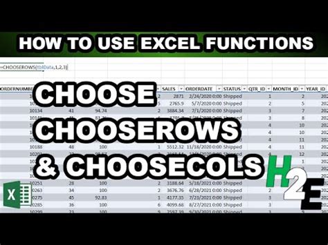 How To Use Choose Functions In Excel YouTube