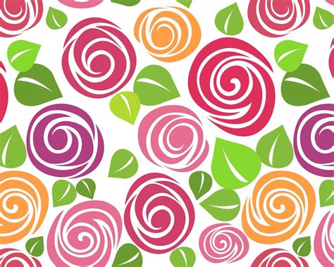 벡터 꽃 녹색 잎 배경 화면 1280x1024 배경 화면 다운로드