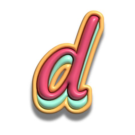 Letter D Glossy D Font Png
