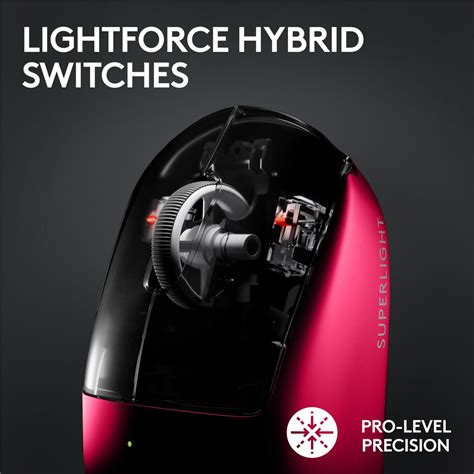Logitech G Pro X Superlight Lightspeed Wireless Gaming Mouse Magenta