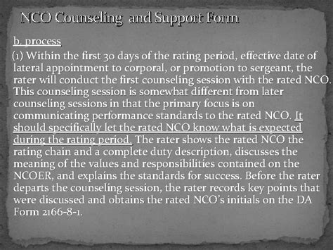 Introduction To The New Nco Counseling And Support
