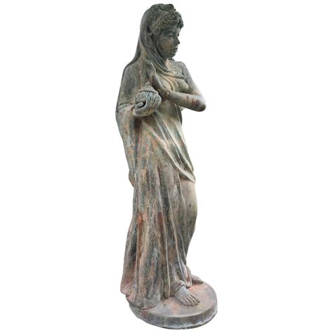 Muse Winter Bearer Center Piece Garden Statue Bronze Focal Point