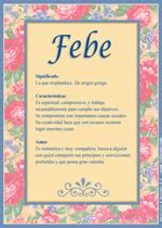 Febe Significado Del Nombre Febe Nombres