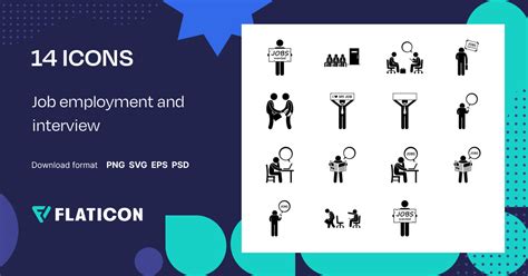 Job Employment And Interview Icon Pack 14 Svg Icons