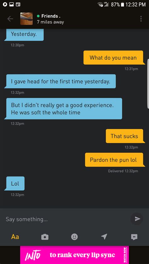 Sucks He Had A Bad First Time Sucking Dick Rlolgrindr