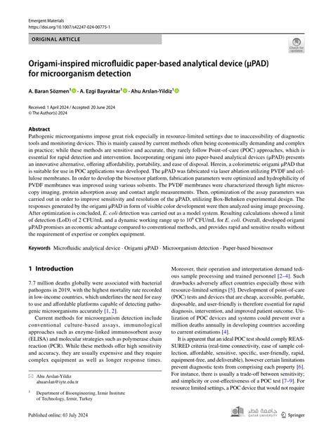 Pdf Origami Inspired Microfluidic Paper Based Analytical Device μpad