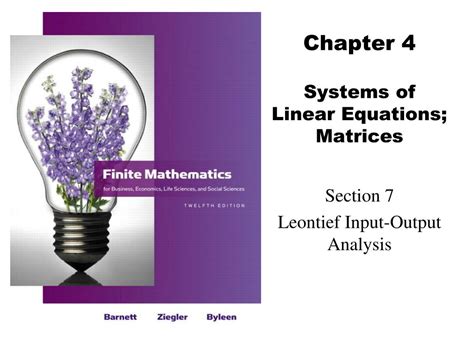 Ppt Chapter 4 Systems Of Linear Equations Matrices Powerpoint Presentation Id5249818