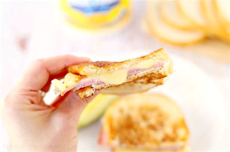 Grilled Ham And Pepper Jack Cheese Sandwich With Mayo The Pennywisemama