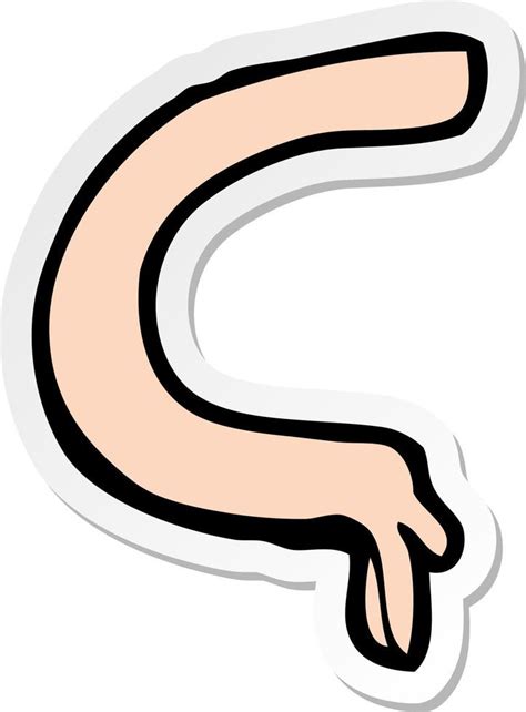 Pegatina De Un Brazo De Dibujos Animados 9872402 Vector En Vecteezy