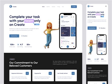Creatz Responsive Website Landing Page By Alif Nabil For Aksantara On