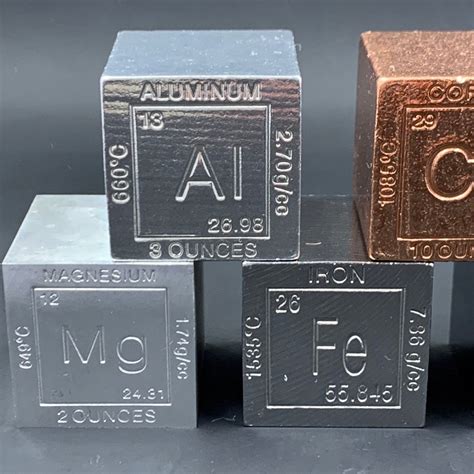 Element Cubes Science Gift Periodic Table Of Elements Etsy