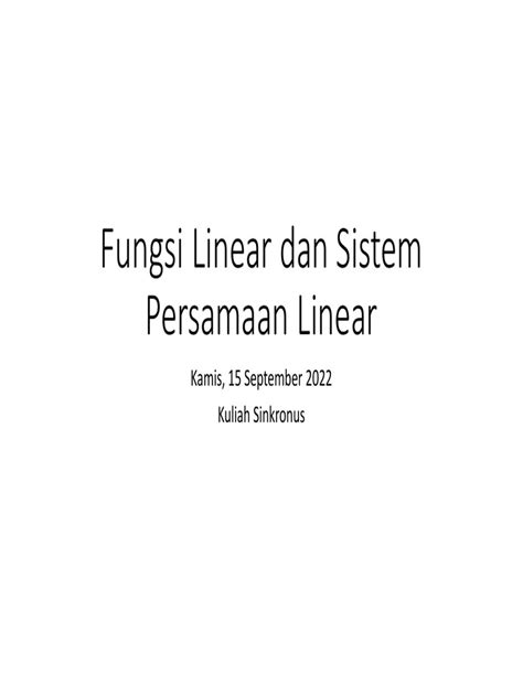 Fungsi Linear Dan Spl Part 2 Pdf