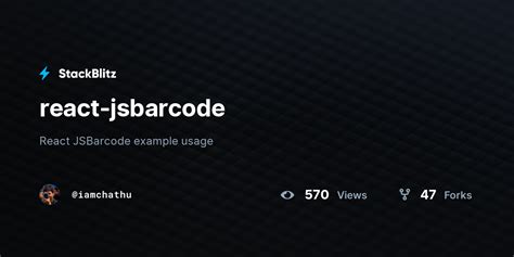React Jsbarcode Stackblitz