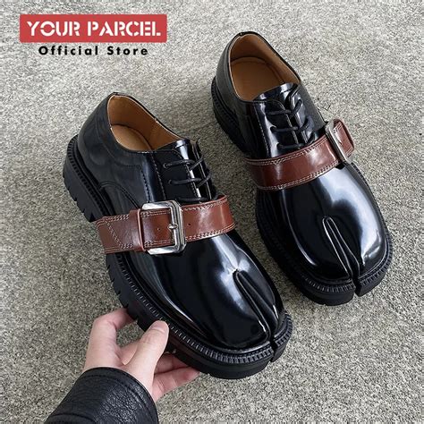 Tabi Shoes For Men Leather Detachable Belt Buckle Niche Design Sense