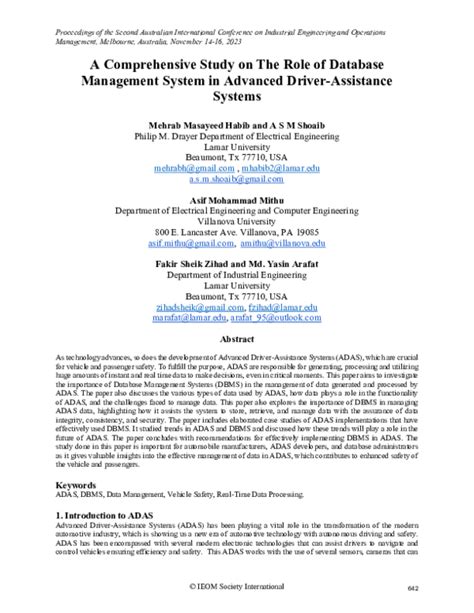Pdf A Comprehensive Study On The Role Of Database Management System