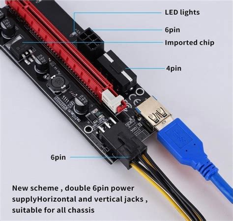 Placa Riser Ver S Pci E Cabo Usb Extensor Cm Parcelamento Sem Juros