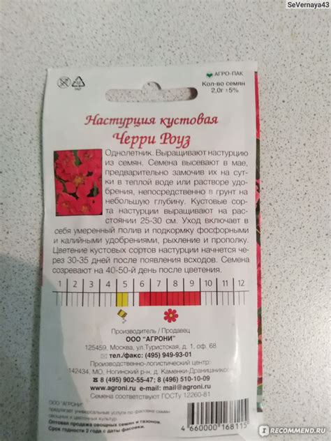 Настурция кустовая Черри Роуз Agroni - «Нежные поцелуи настурции - как ...