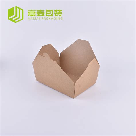 Custom Disposable Kraft Paper Packaging Take Away Fast Food Box