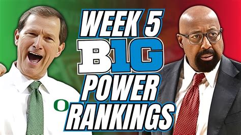 Big Ten Week 5 Power Rankings Oregon Surges Indiana Slips And Michigan