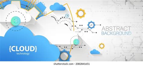 Cloud Computing Concept Abstract Technology Background Stock Vector