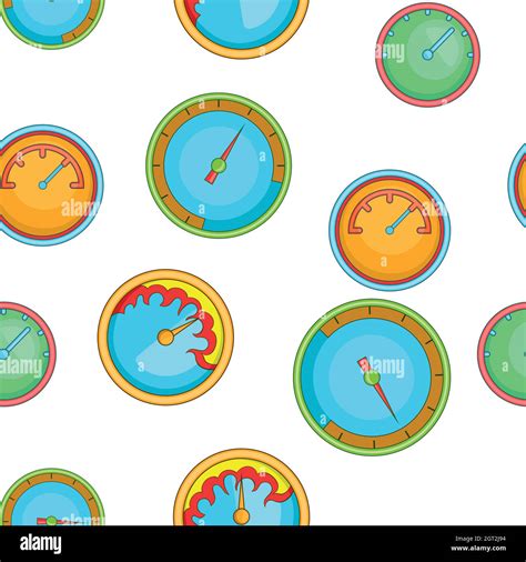 Engine Speedometer Pattern Cartoon Style Stock Vector Image And Art Alamy