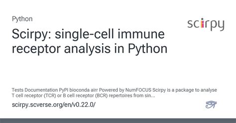 Scirpy Single Cell Immune Receptor Analysis In Python — Scirpy