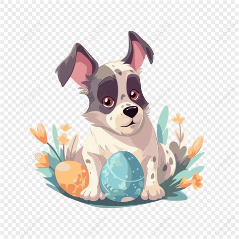 부활절 개 벡터클립 아트상표만화 Png 일러스트 무료 다운로드 Lovepik