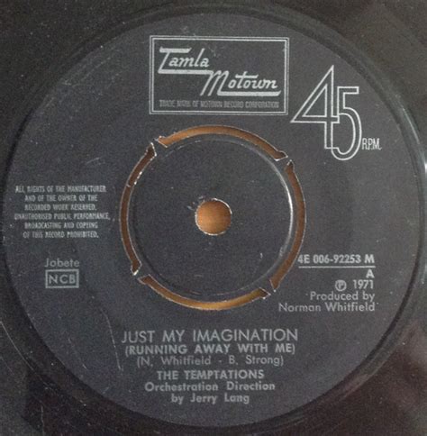 The Temptations Just My Imagination Running Away With Me 1971