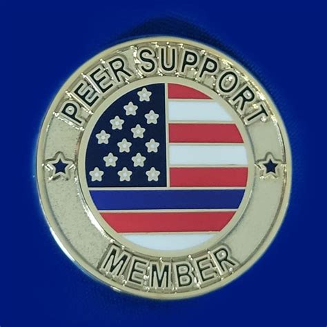 law enforcement peer support pin 1 1 8 size 10k gold plated item
