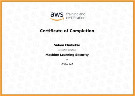 Machinelearning Aws Security Certification Certificateofcompletion