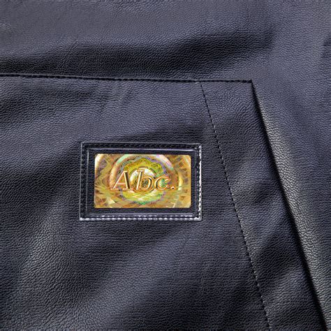 Advisory Board Crystals Abc 123 Faux Leather Zip Up Hoodie Black
