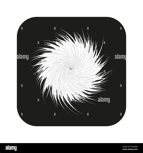 Abstract Spiral Shape White Lines On Black Geometric Rotating Vector Minimalist Artistic